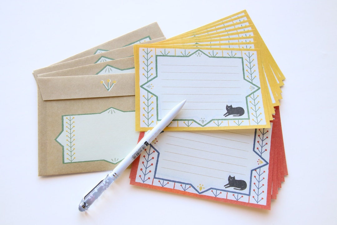 Japanese Writing Letter Set With Envelopes & Stationery With - Etsy