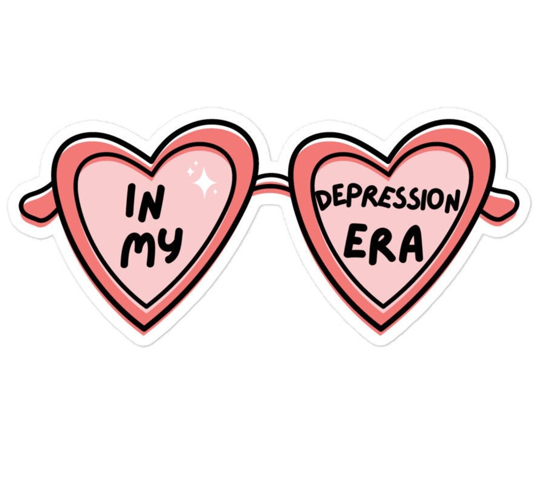 In My Depression Era Vinyl Sticker - Etsy
