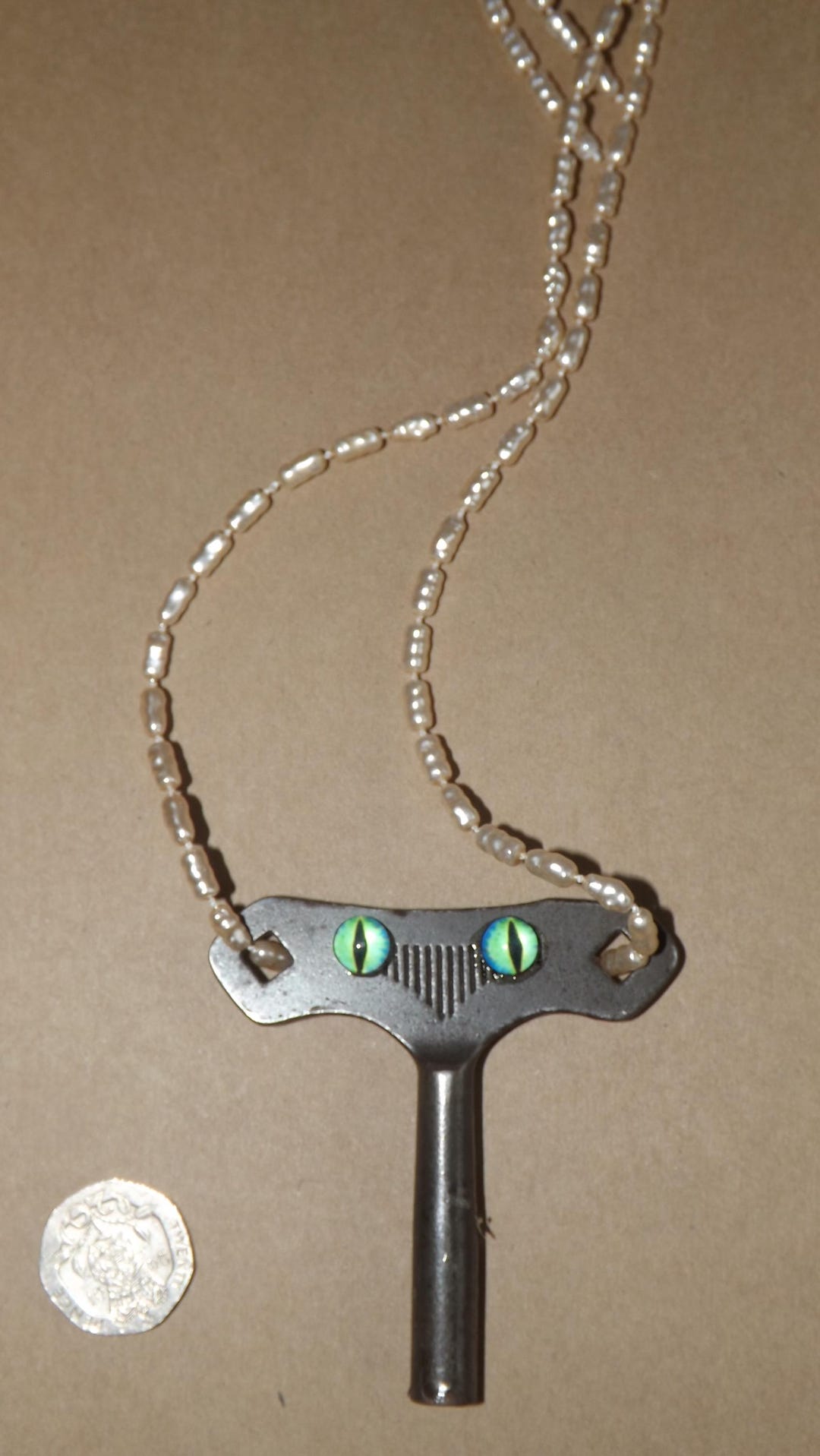 I C A Key. Vintage Clock Key Redesigned Into a Necklace. Original Art ...