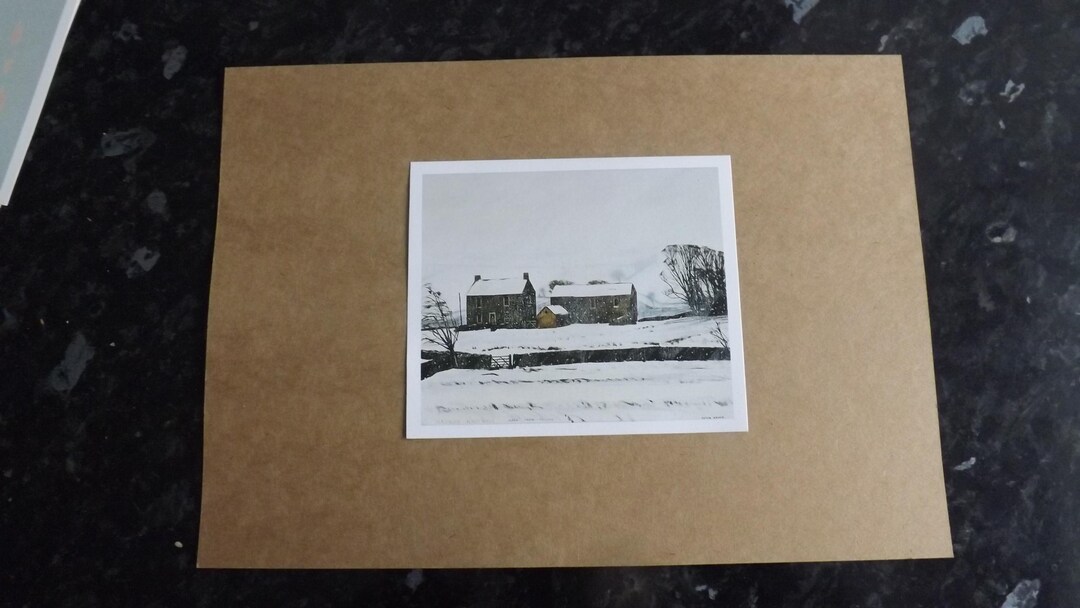 Peter Brook.artist. Hannah Hauxwell. More Snow Falling. on A4 Kraft ...