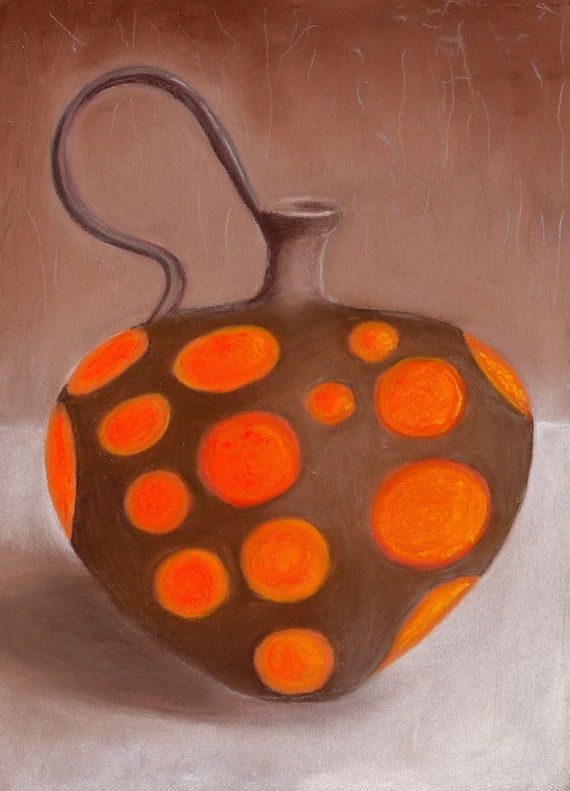 Art & Collectibles Drawing & Illustration illustration blue pastel on ...