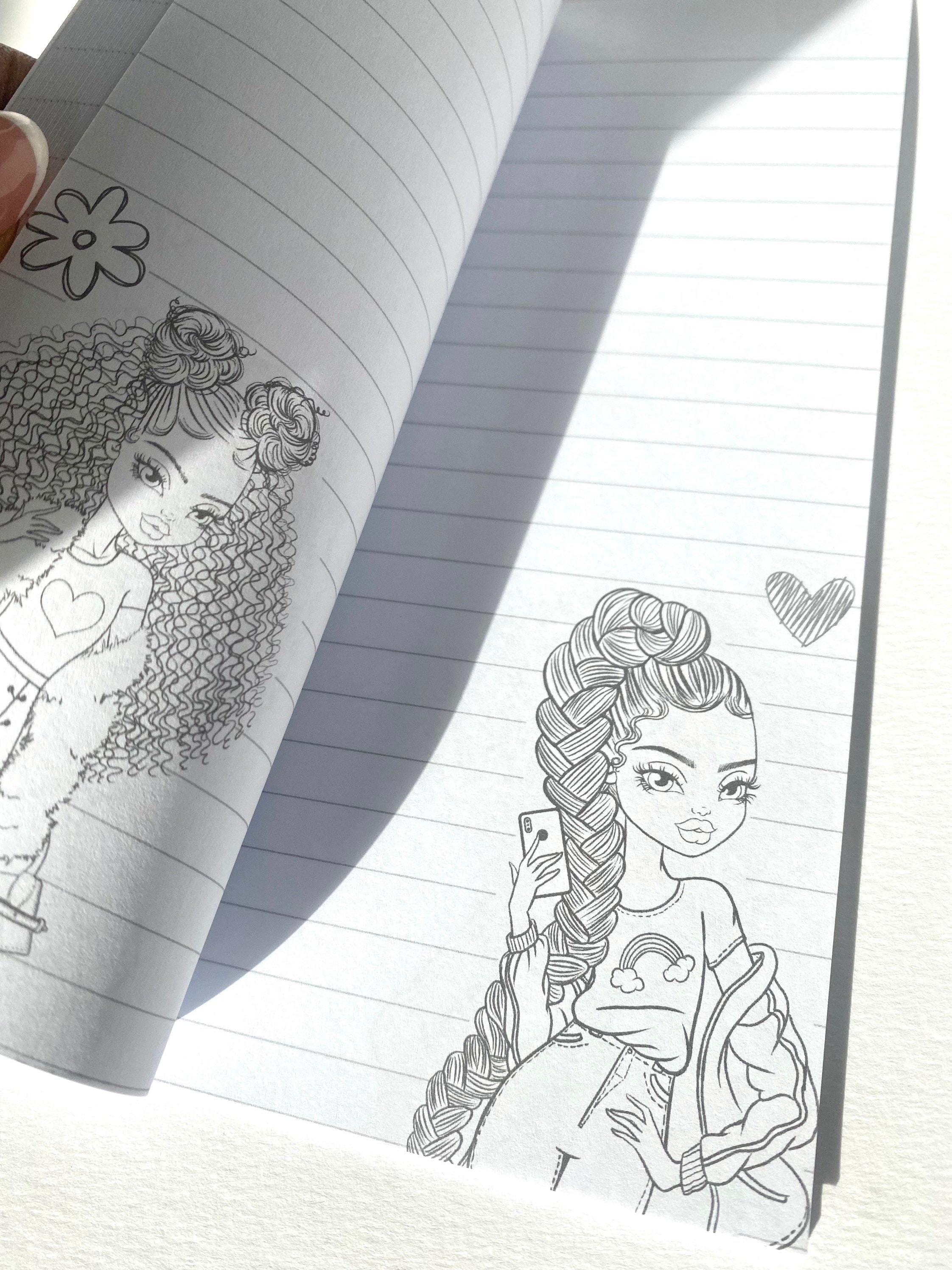 Zazworld Notebook | Black Girl Notebook | Stationery | Plain Notebook ...