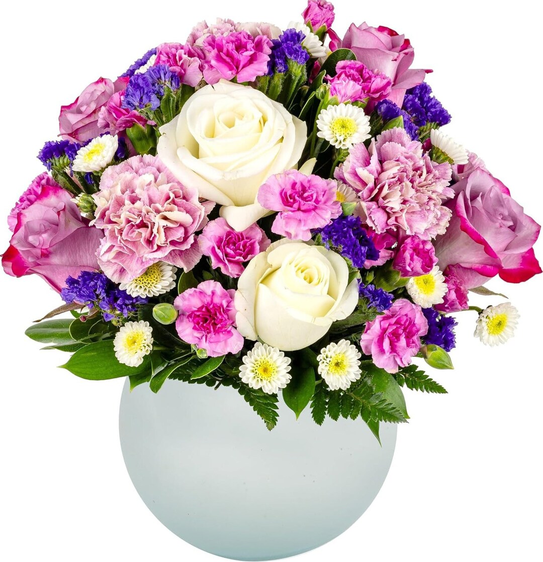 Rejuvenate Fresh Flower Aquabloom Arrangement With Opal Vase, Designed ...