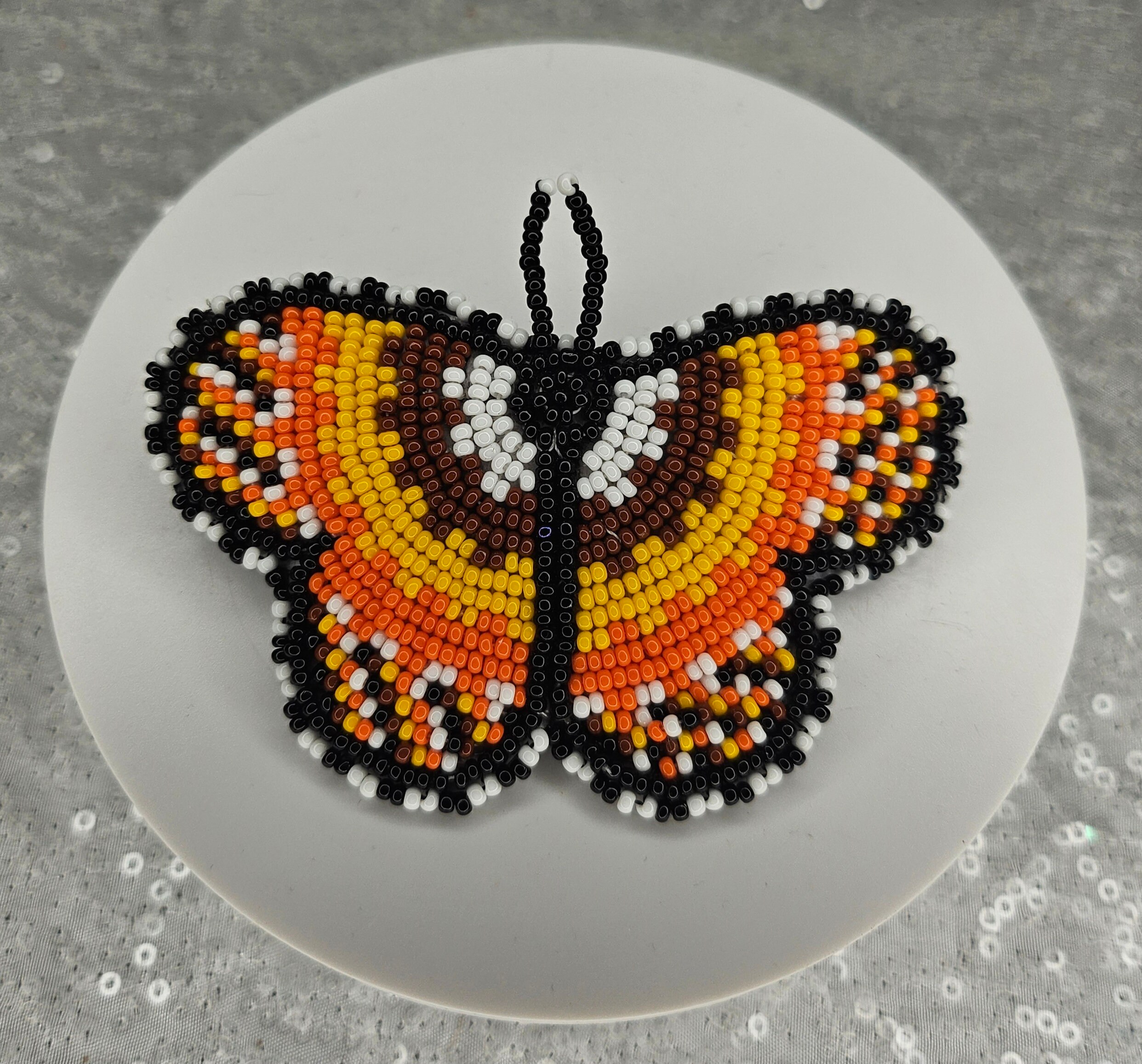 Native Mexican Mayan Beaded Butterfly Brooch - Etsy