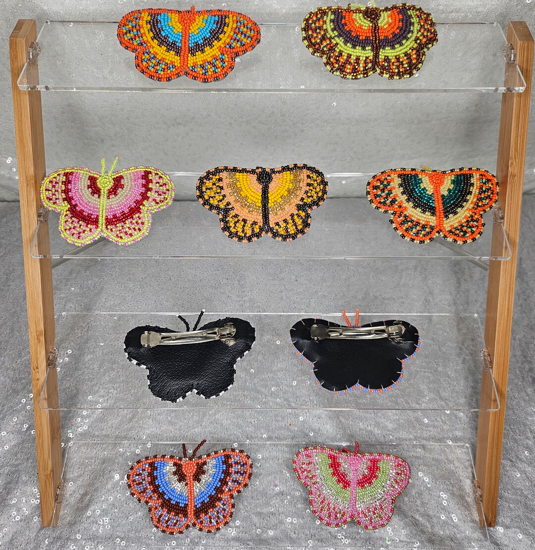 Native Mexican Mayan Beaded Butterfly Brooch - Etsy