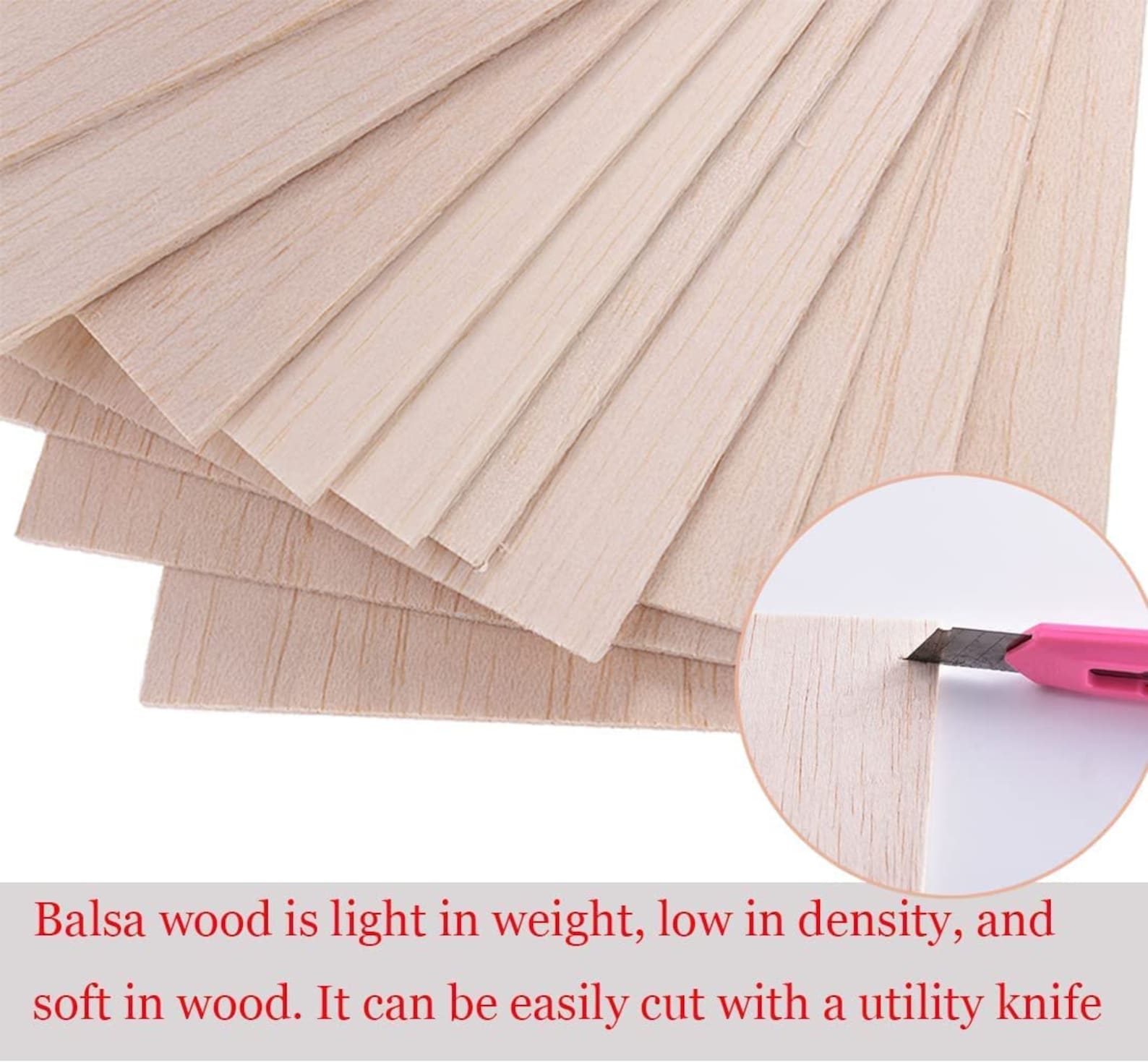 Balsa Wood Sheets Planks for ART, Craft, RC Modeling, Entomology ...