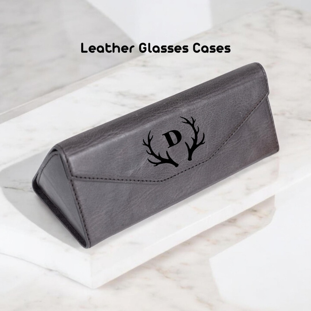 Personalized Leather Foldable Glasses Case, Custom Sunglasses Case ...