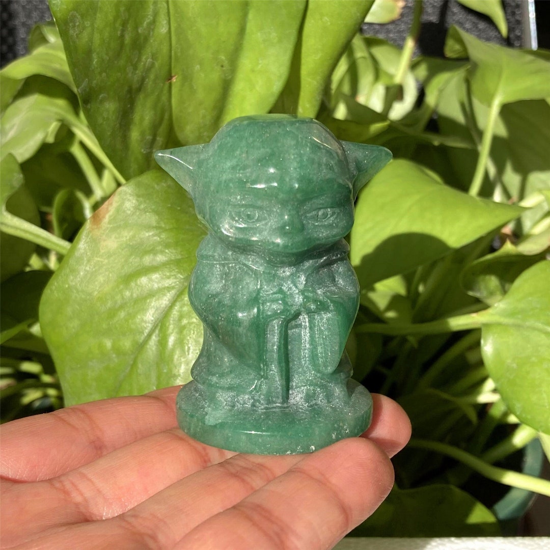 2inch Natural Aventurine Hand Yoda Sculpture,quartz Crystal Sculpture ...