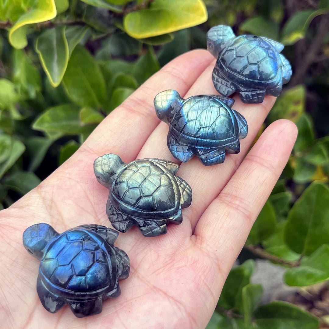 Natural Hand Carved Labradorite Turtle,crystal Quartz Turtle,home ...