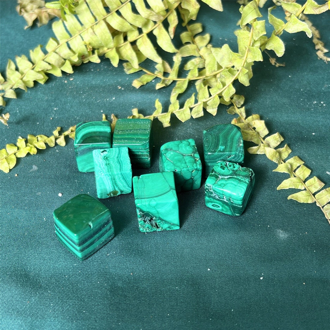 Natural Mini Malachite Cube Specimen,quartz Crystal Cube,home ...