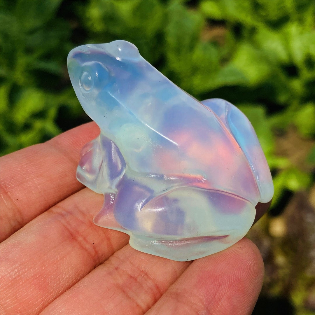 2'' Opalite Frog Skull Carved,quartz Crystal Animal Sculpture,home ...