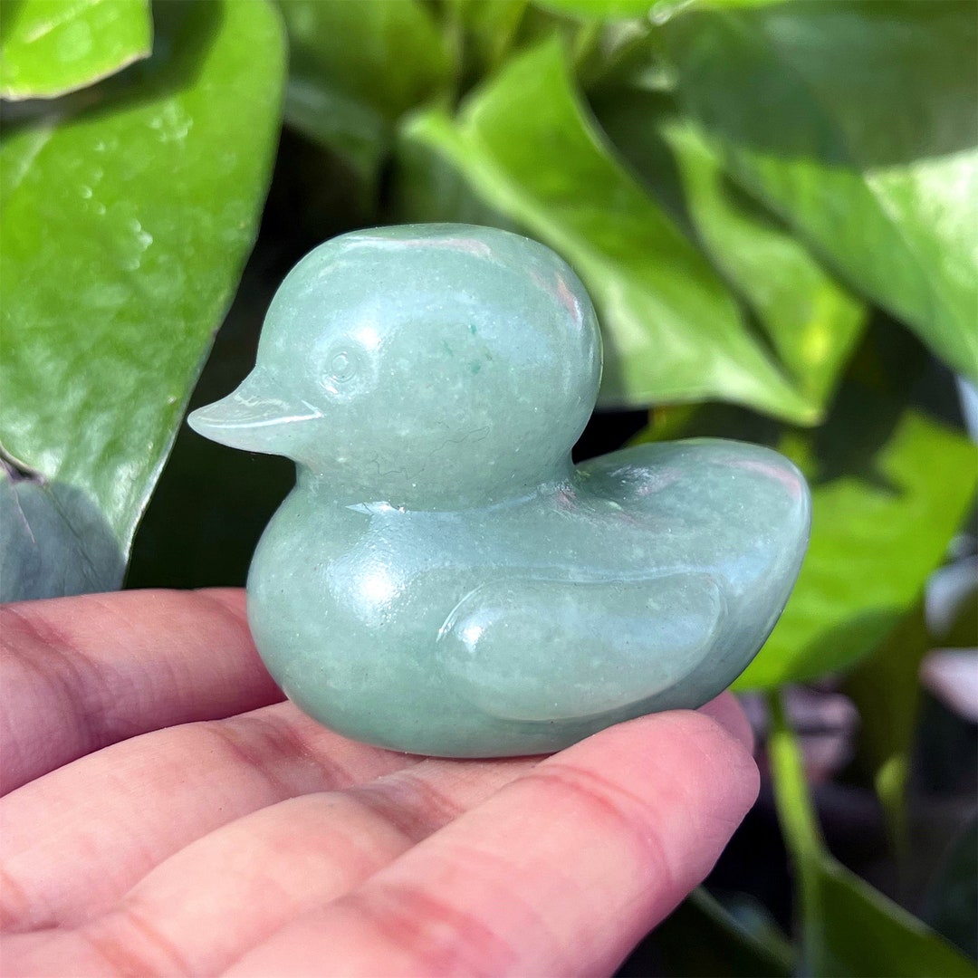 Natural Hand Aventurine Jade Duck Carved,crystal Quartz Duck,crystal ...