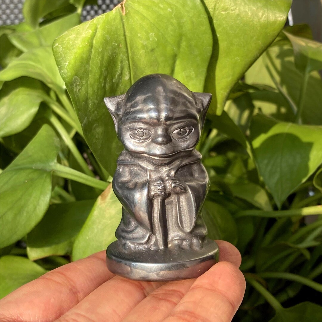 2inch Natural Terahertz Hand Yoda Sculpture,quartz Crystal Sculpture ...
