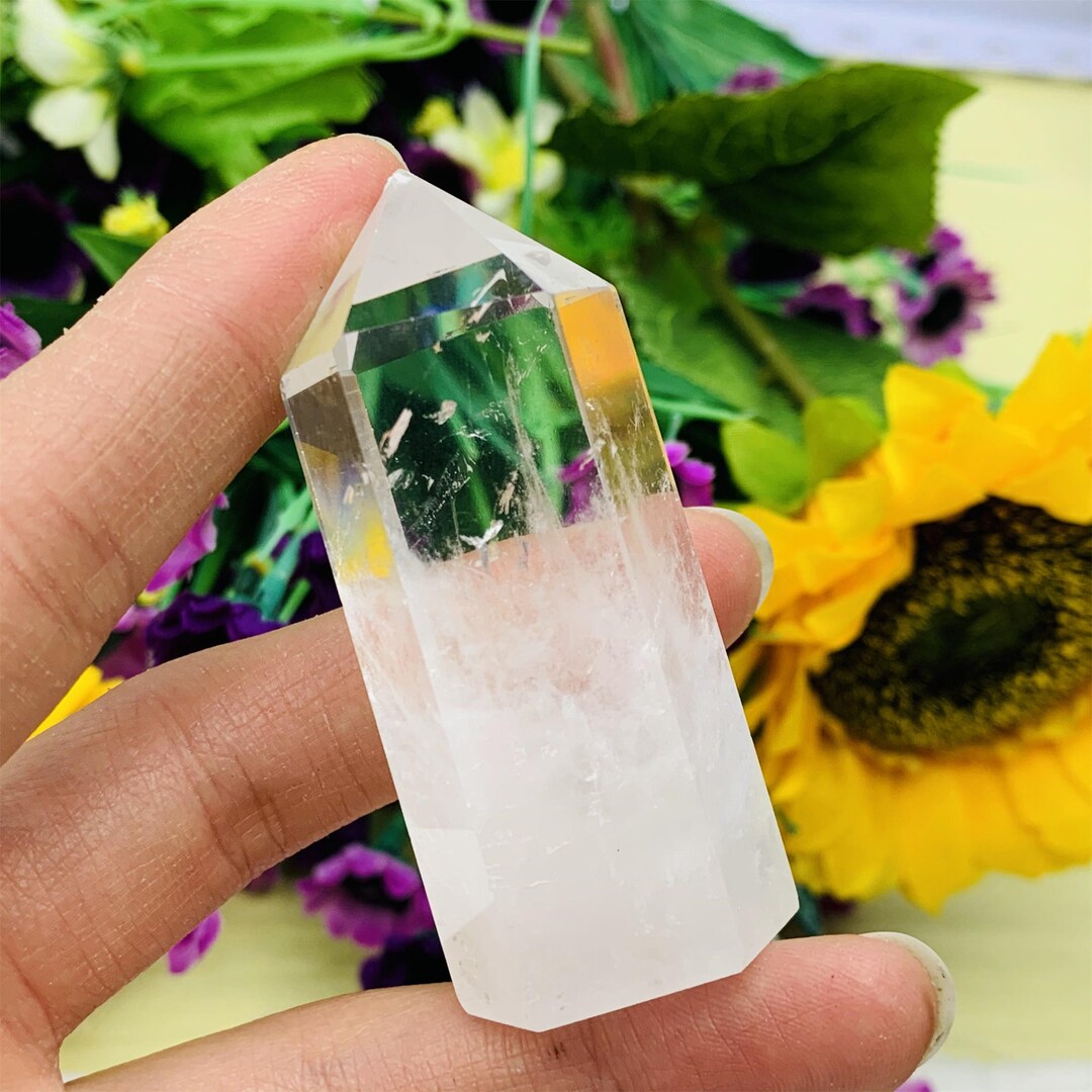 Clear Quartz Tower Point-meditation Gemstone Tower-crystal Obelisk Wand ...
