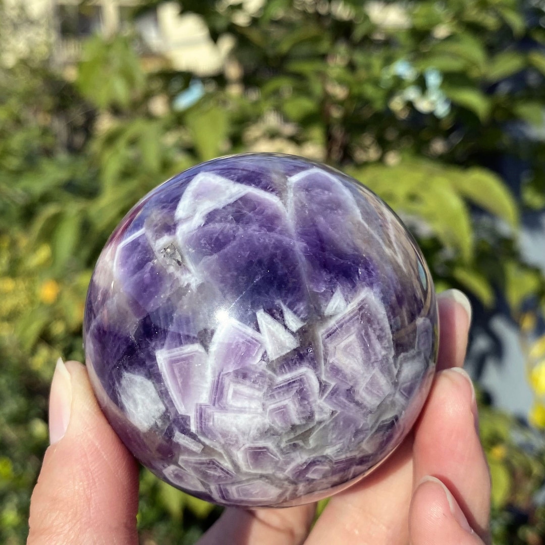 65MM Natural Dream Amethyst Sphere Ball Quartz Crystal Ball - Etsy