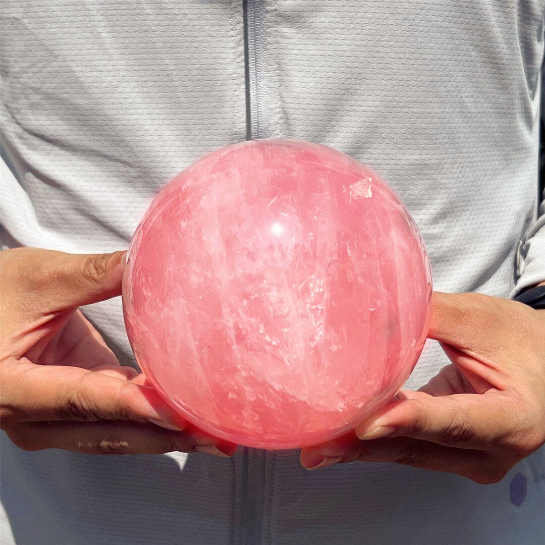 100MM Natural Rose Quartz Ball,incredibly Natural Crystal Sphere ...