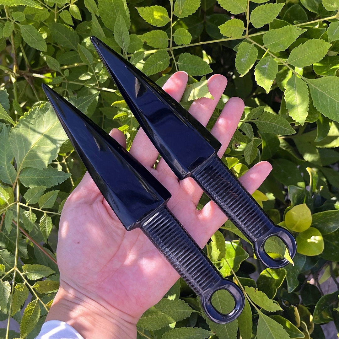 7.6'' Natural Hand Carved Obsidian Dagger, Quartz Crystal Knife ...