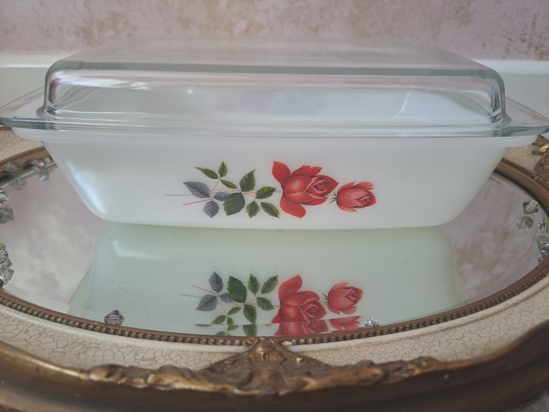 JAJ Pyrex June Rose 3 Pint Oblong Casserole Dish 542 - Etsy