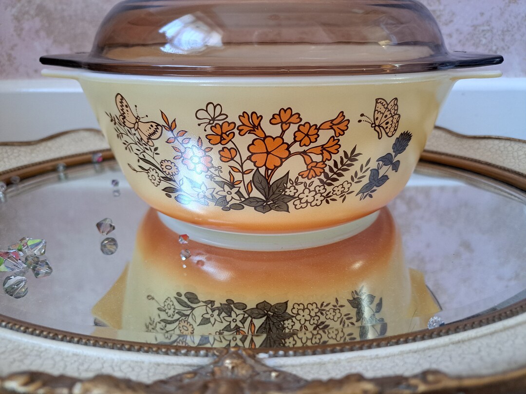 Pyrex England Butterflies 511 2 Litre Round Casserole Dish - Etsy