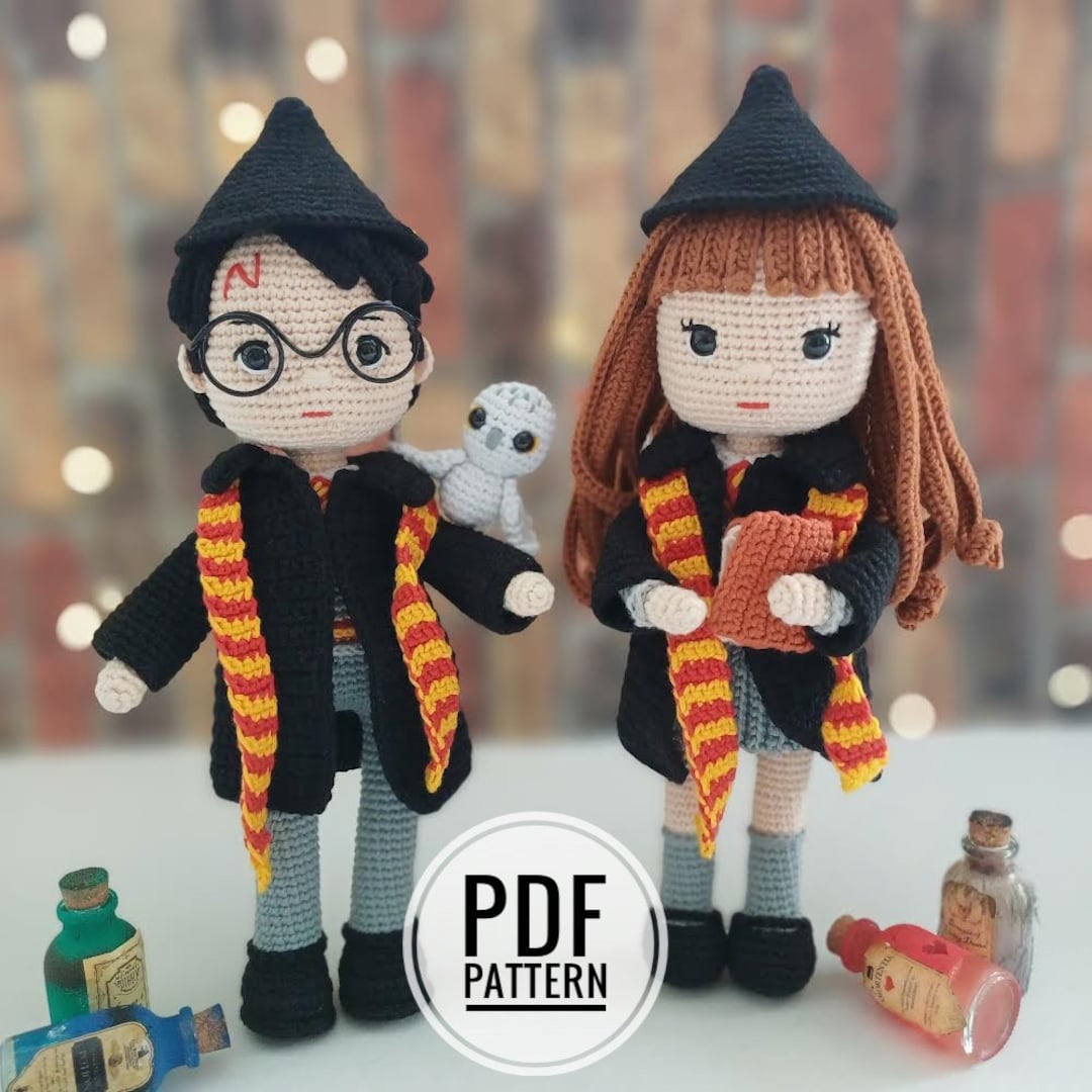 Wizard and Witch Crochet Pattern: Amigurumi Set 2 in 1 (PDF) - Etsy
