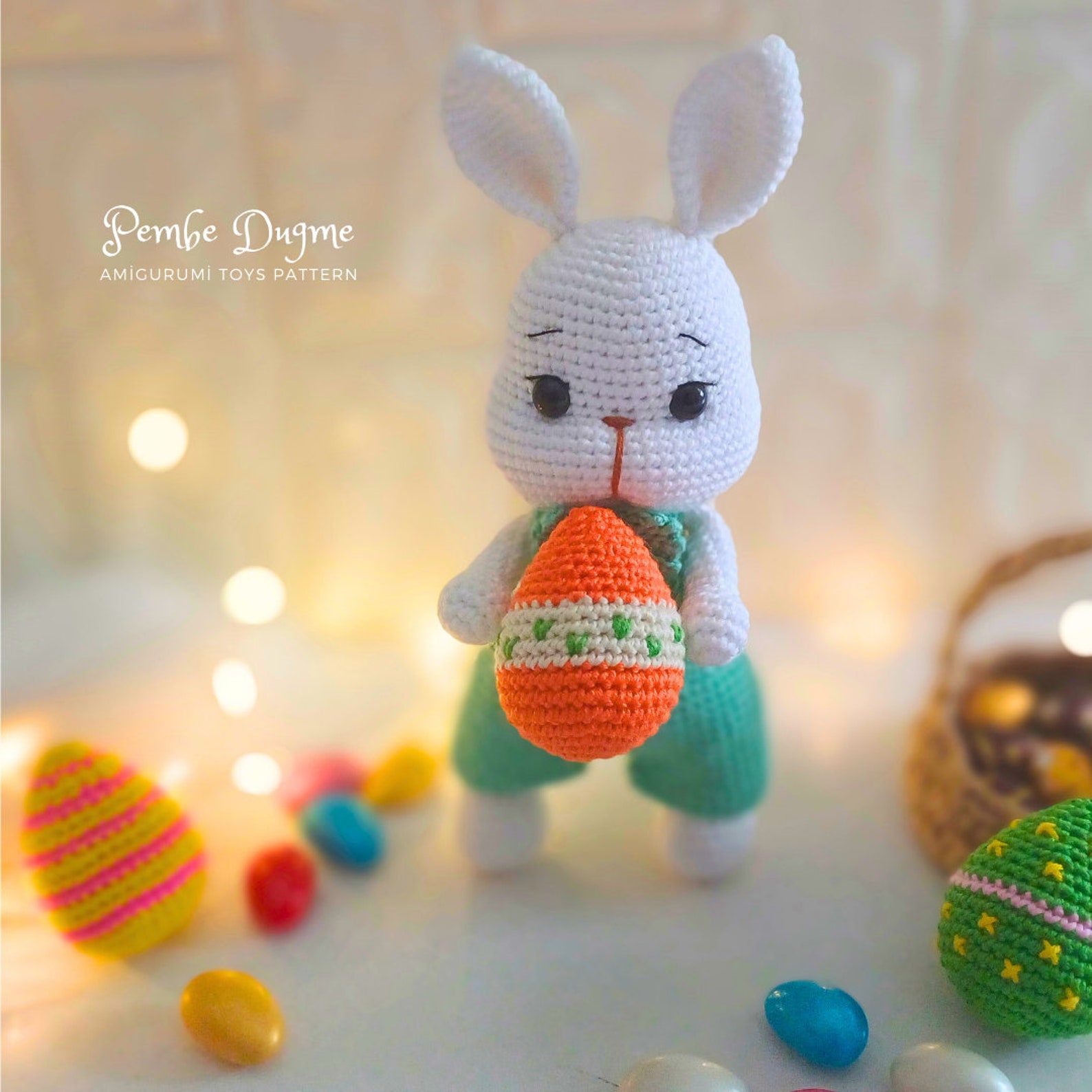 Crochet Easter Bunny & Egg Pattern: Amigurumi Basket (PDF Pattern) - Etsy
