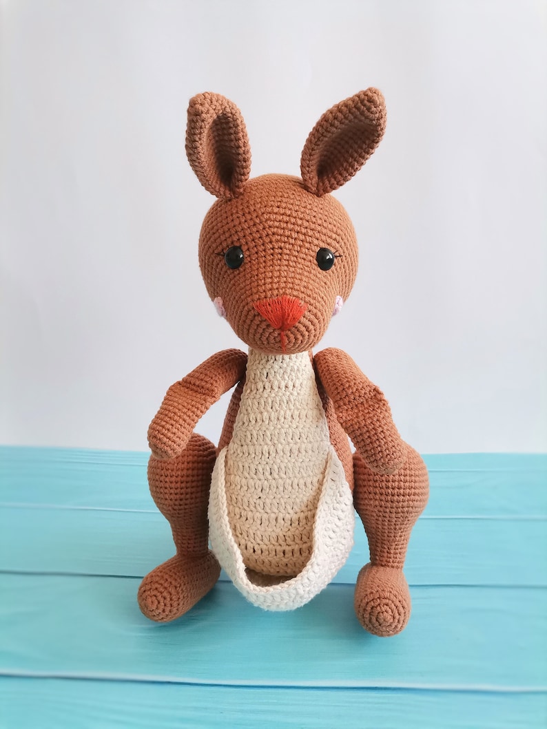 ZIPZIP Kangaroo Family Crochet Pattern PDF Amigurumi Kangaroo Pattern ...