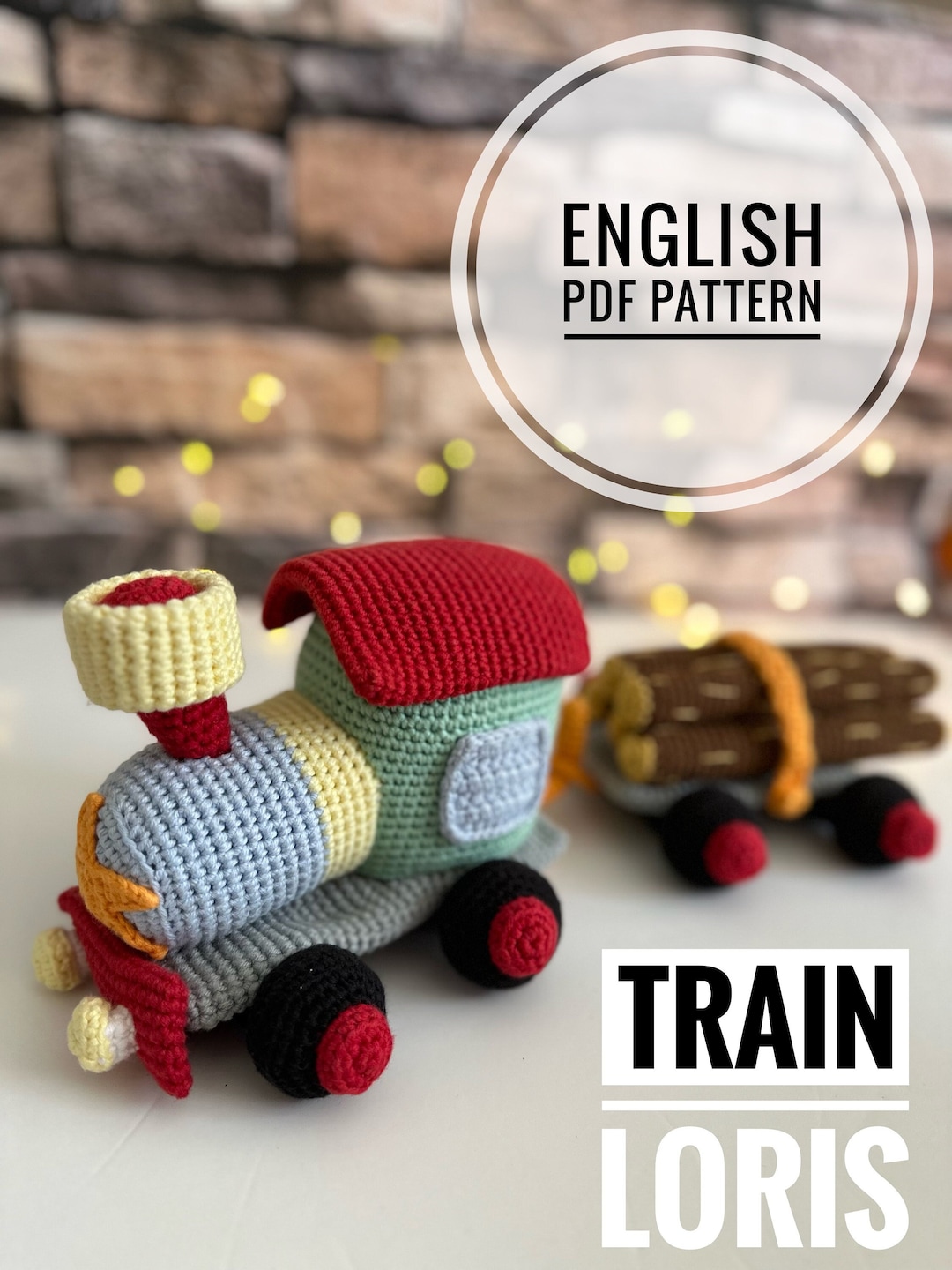 Train Loris Amigurumi Pattern PDF - Crochet Cute and Charming Train - Etsy