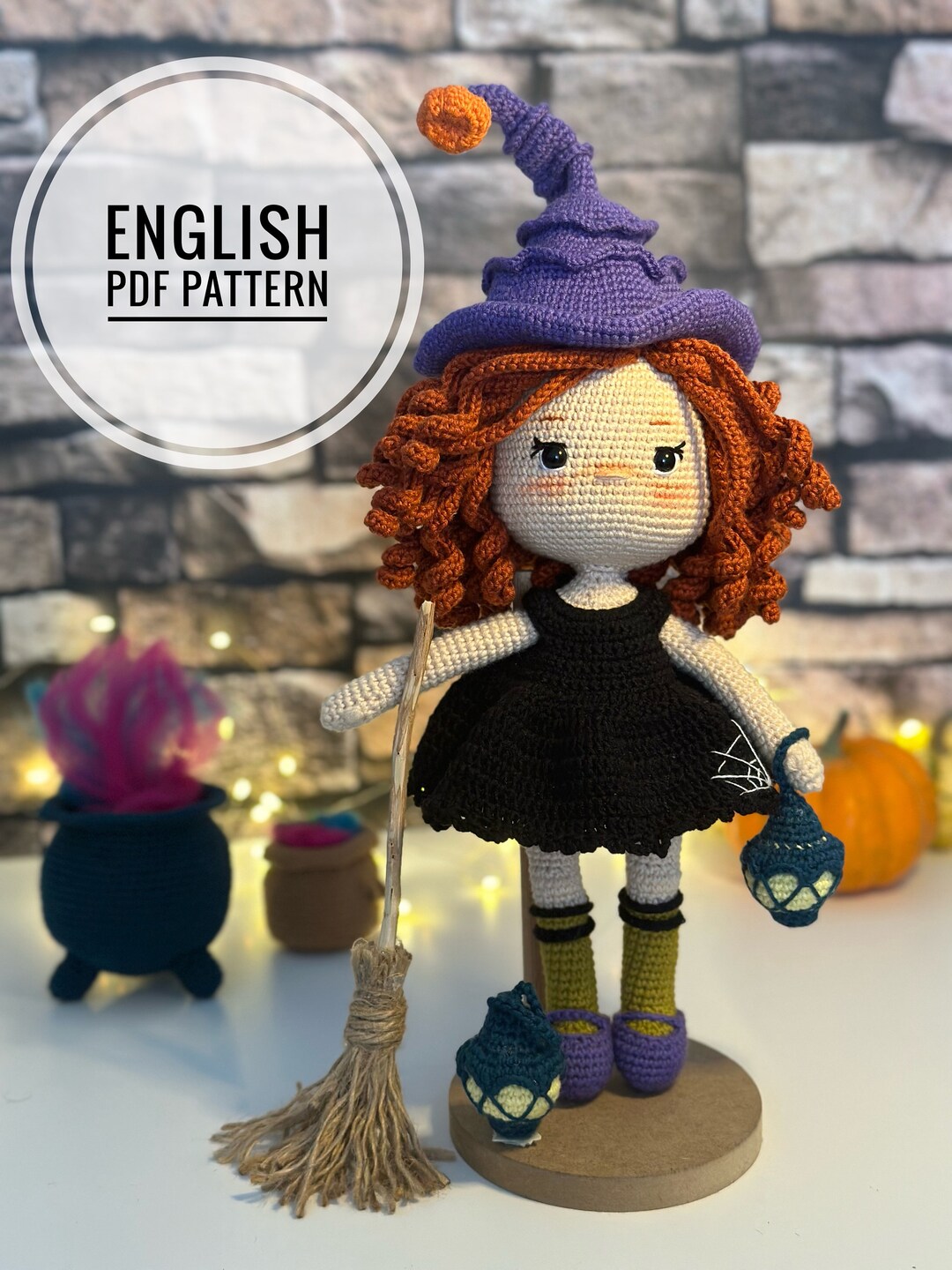 Witch Lora Doll Crochet Pattern - Halloween Crochet PDF - Etsy