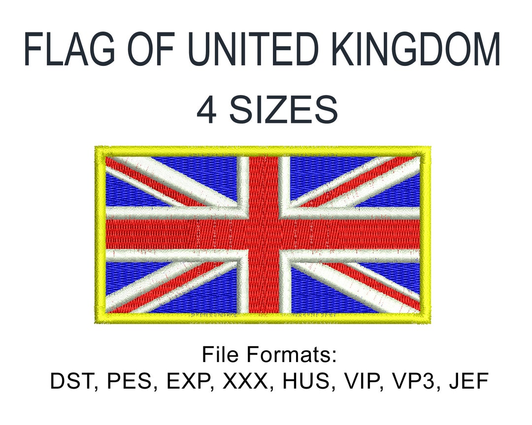 UK Embroidery Design United Kingdom Flag Embroidery Pattern - Etsy UK