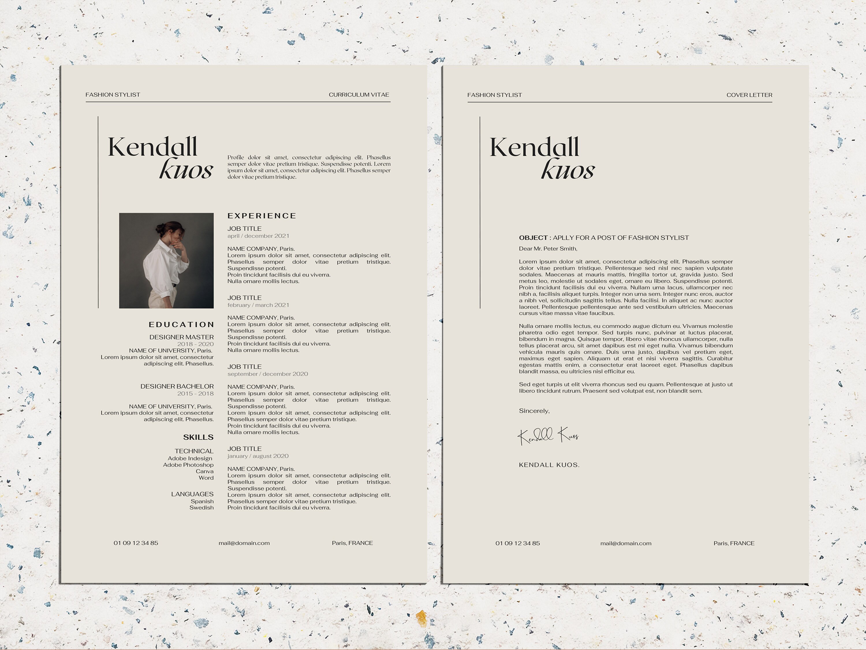 Fully editable in Canva Beige Resume design Minimal and aesthetic ...