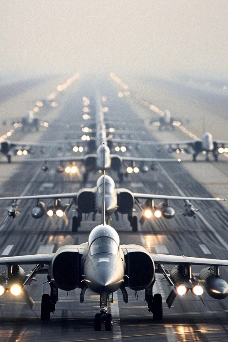 DIGITAL AI ART - Air Force Runway Wall Decor - Etsy
