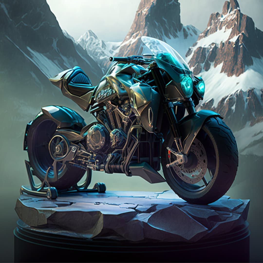 DIGITAL AI ART Neiman Marcus Limited Edition Fighter Motorcycle - Etsy