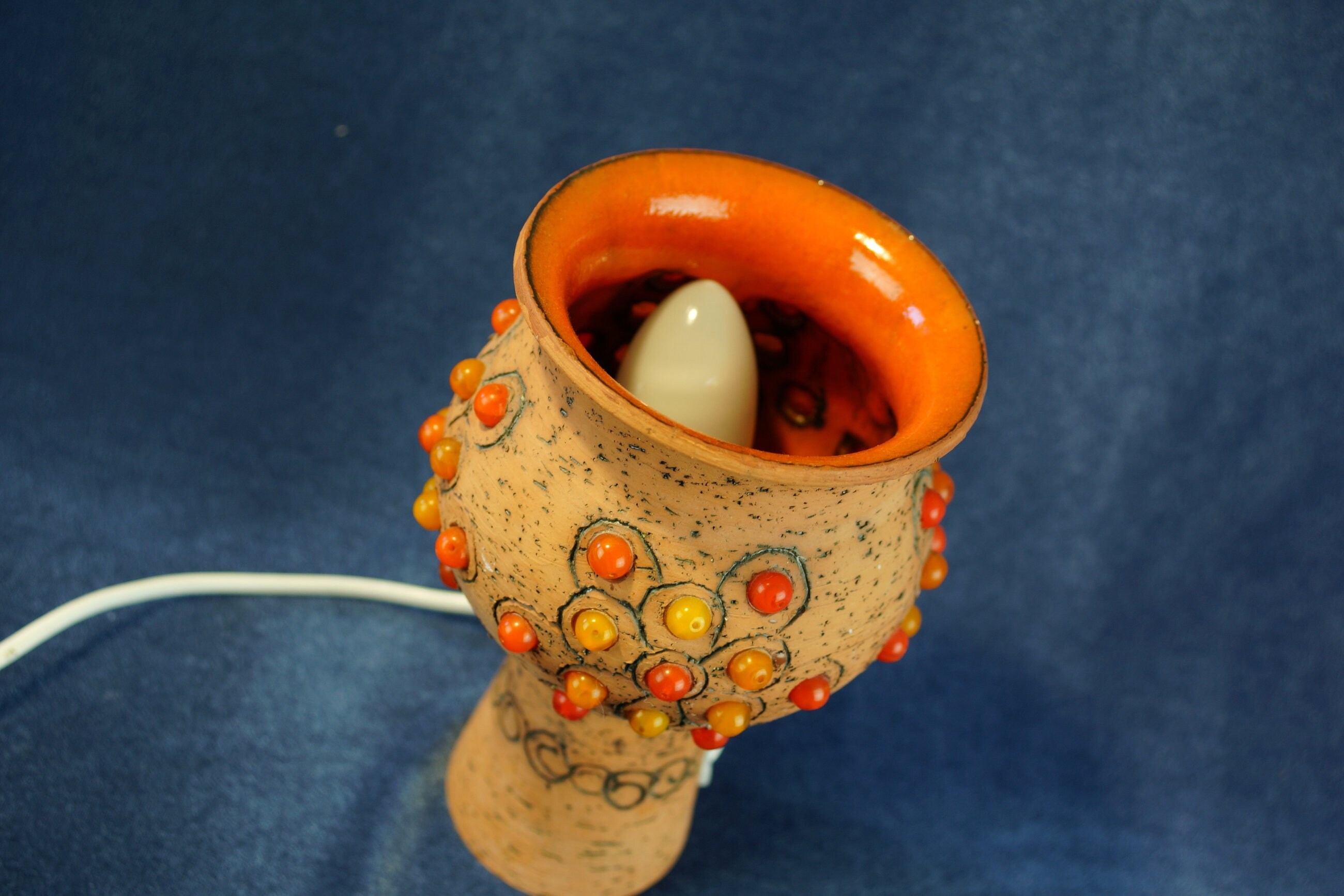 Vintage Swedish Clay Ceramic Table Lamp Night Light Handmade - Etsy