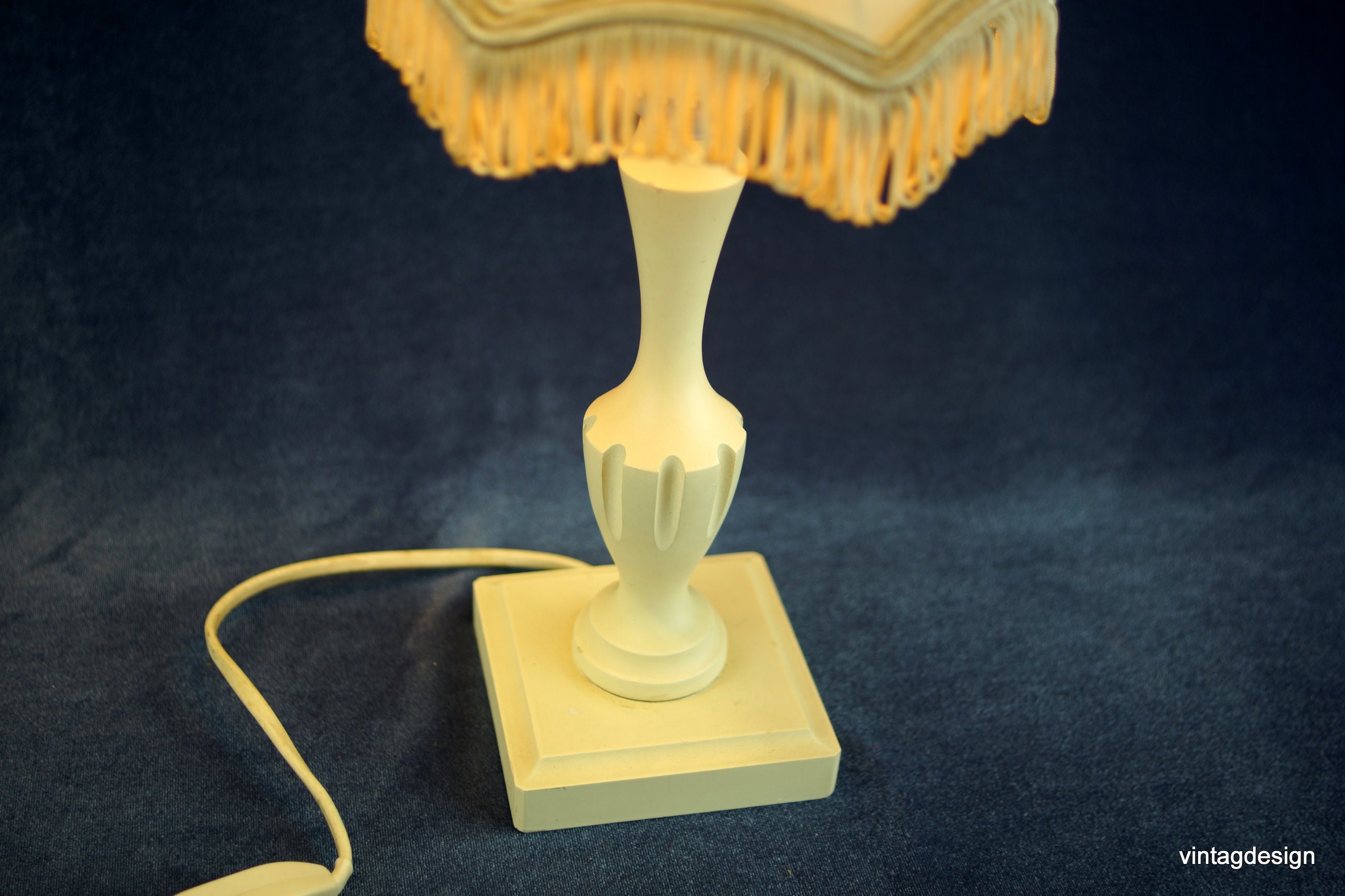 Vintage Table Lamp, Antique Wooden and Lamp, Desk Lamp, Piano Lamp ...