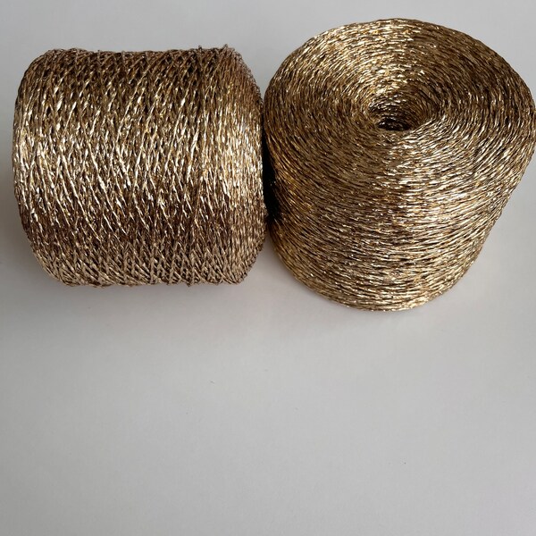 Gold Metallic Yarn - Etsy