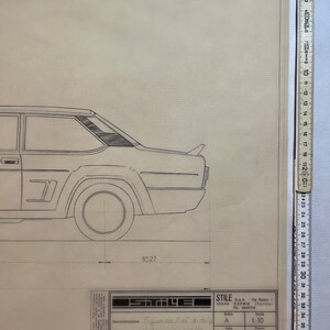 Original 1979 Fiat 131 Abarth Rally Blueprint - Etsy