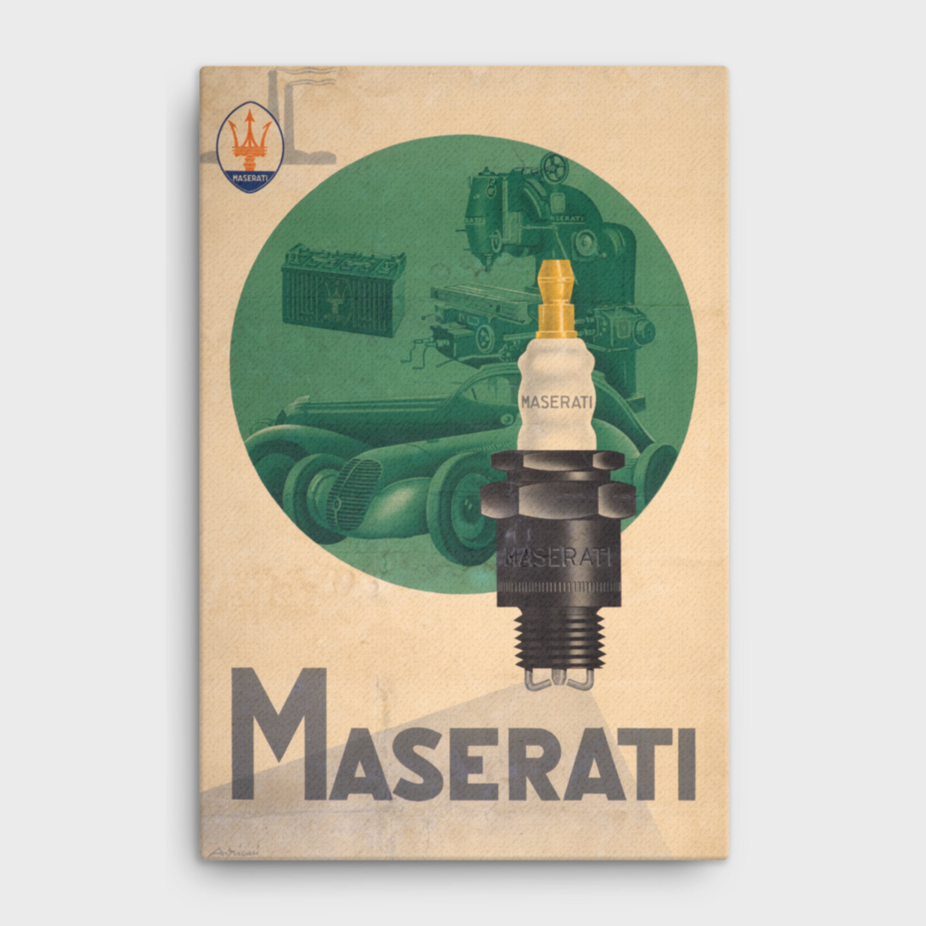 Authentic 1941 Maserati Poster - Etsy