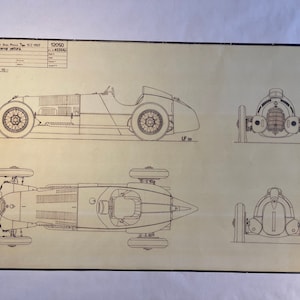 Original Alfa Romeo Tipo 12 C Blueprint - Etsy