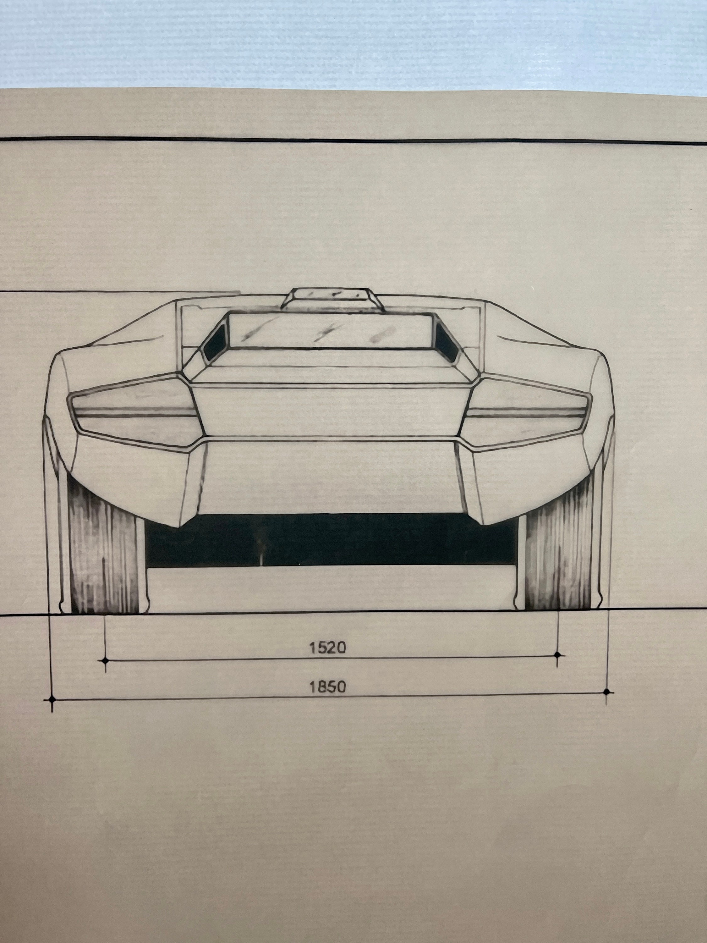 Original 1971 Lamborghini Countach Blueprint - Etsy