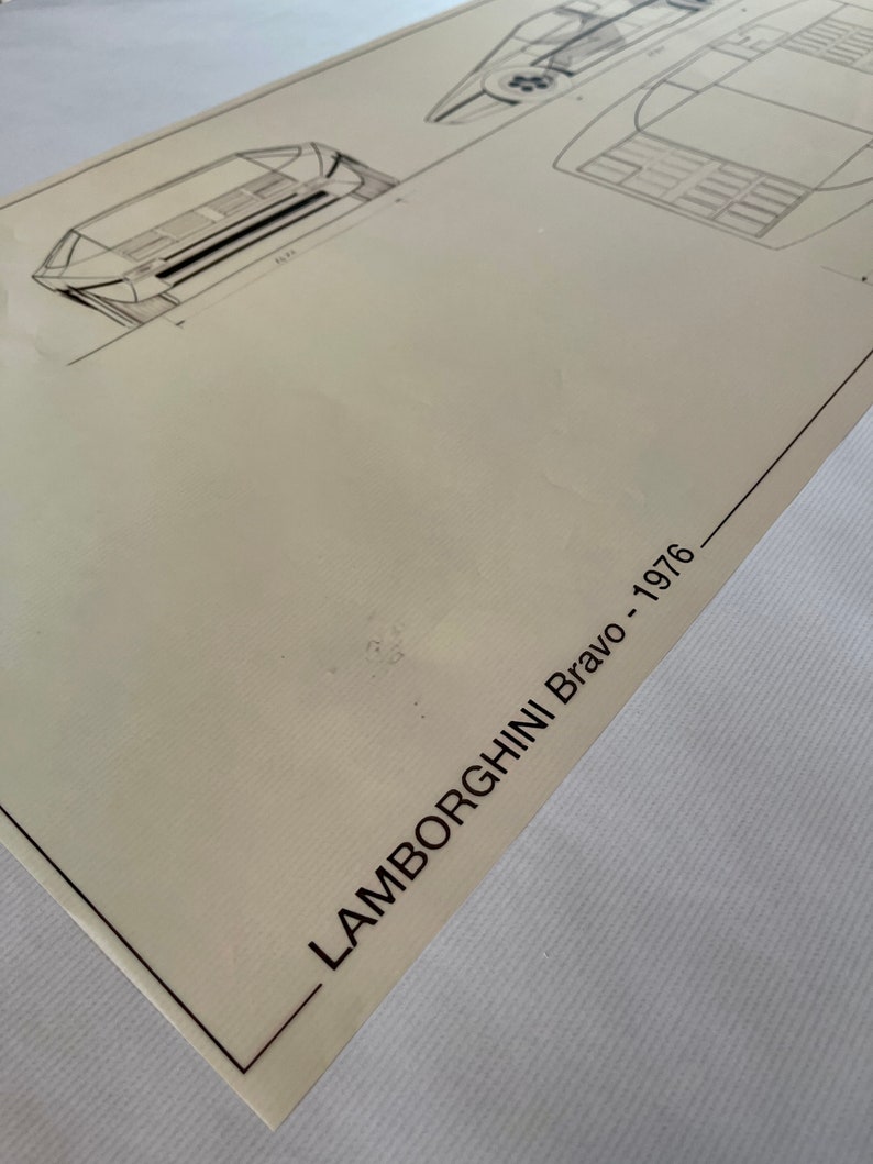 Original 1976 Lamborghini Bravo Blueprint - Etsy