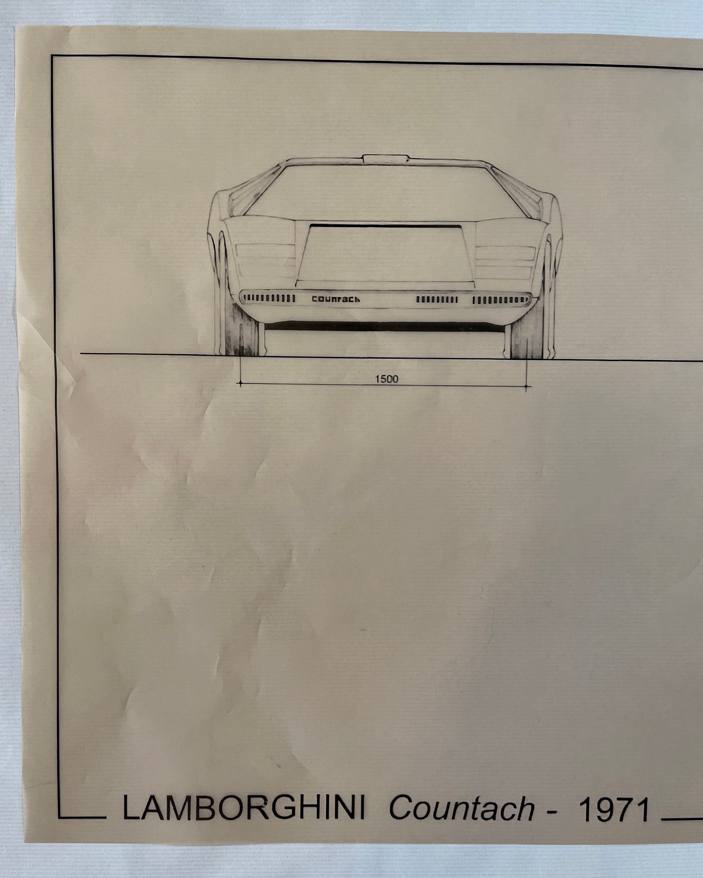 Original 1971 Lamborghini Countach Blueprint - Etsy