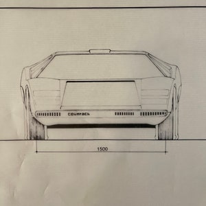 Original 1971 Lamborghini Countach Blueprint - Etsy