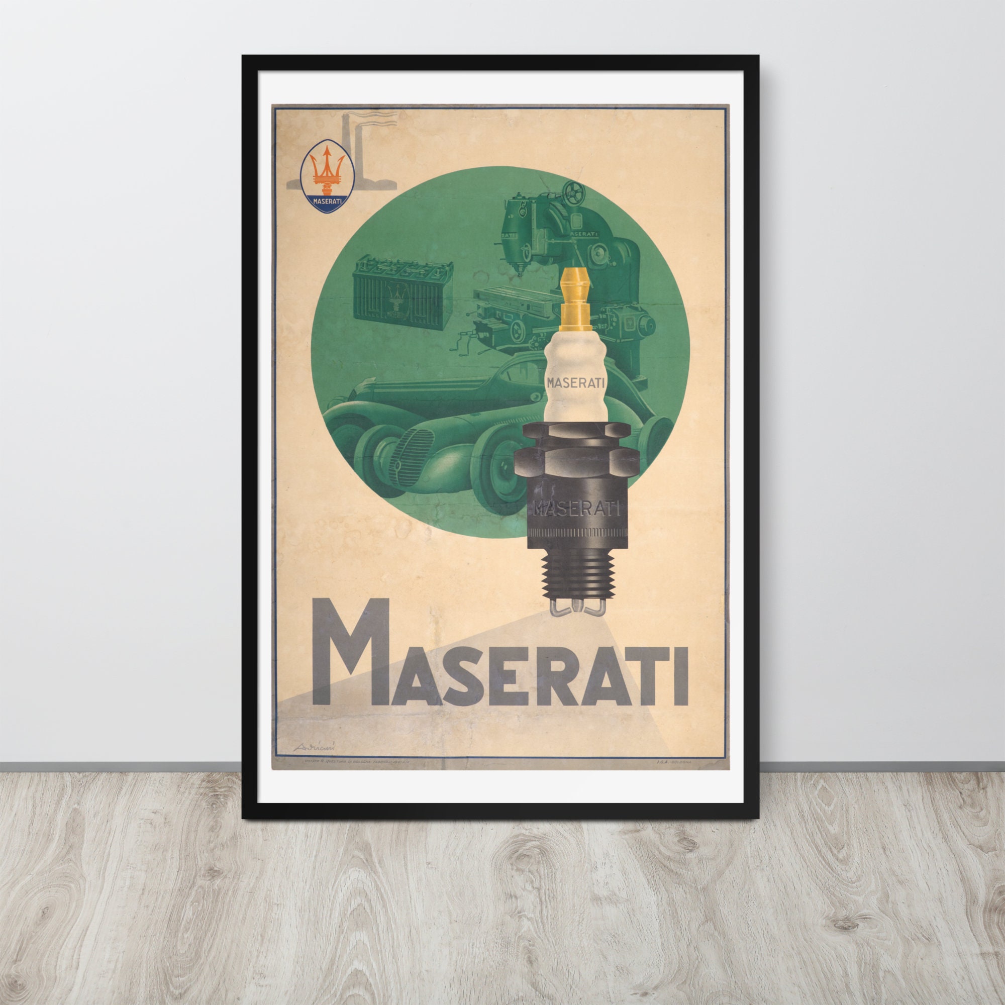 Authentic 1941 Maserati Poster - Etsy