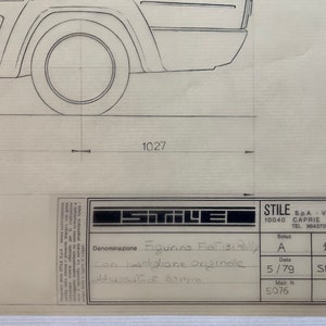 Original 1979 Fiat 131 Abarth Rally Blueprint - Etsy