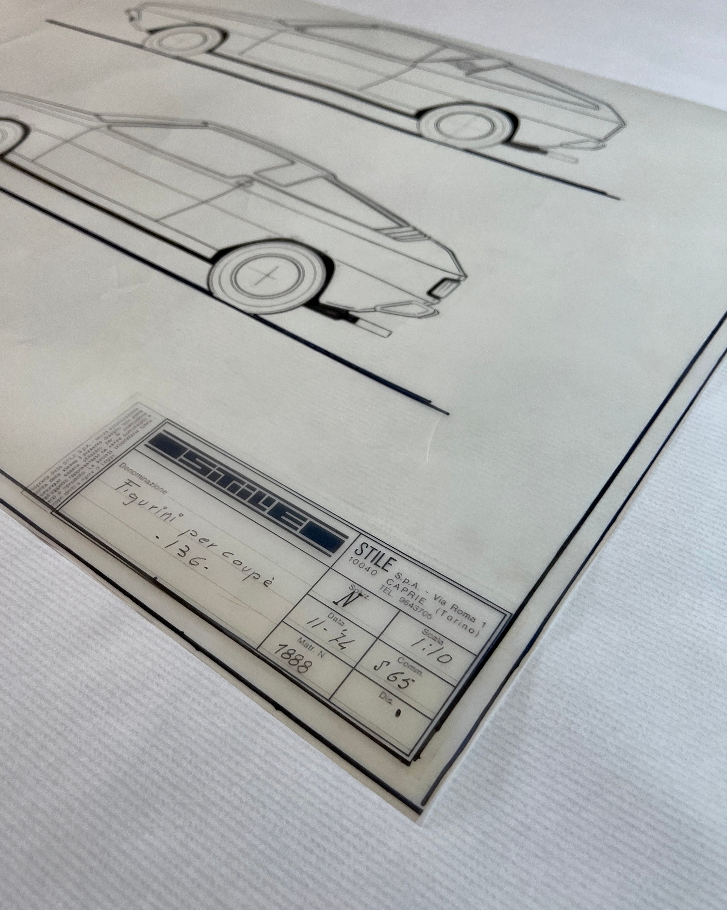 Original 1974 Fiat 136 Coupe Bertone Blueprint - Etsy