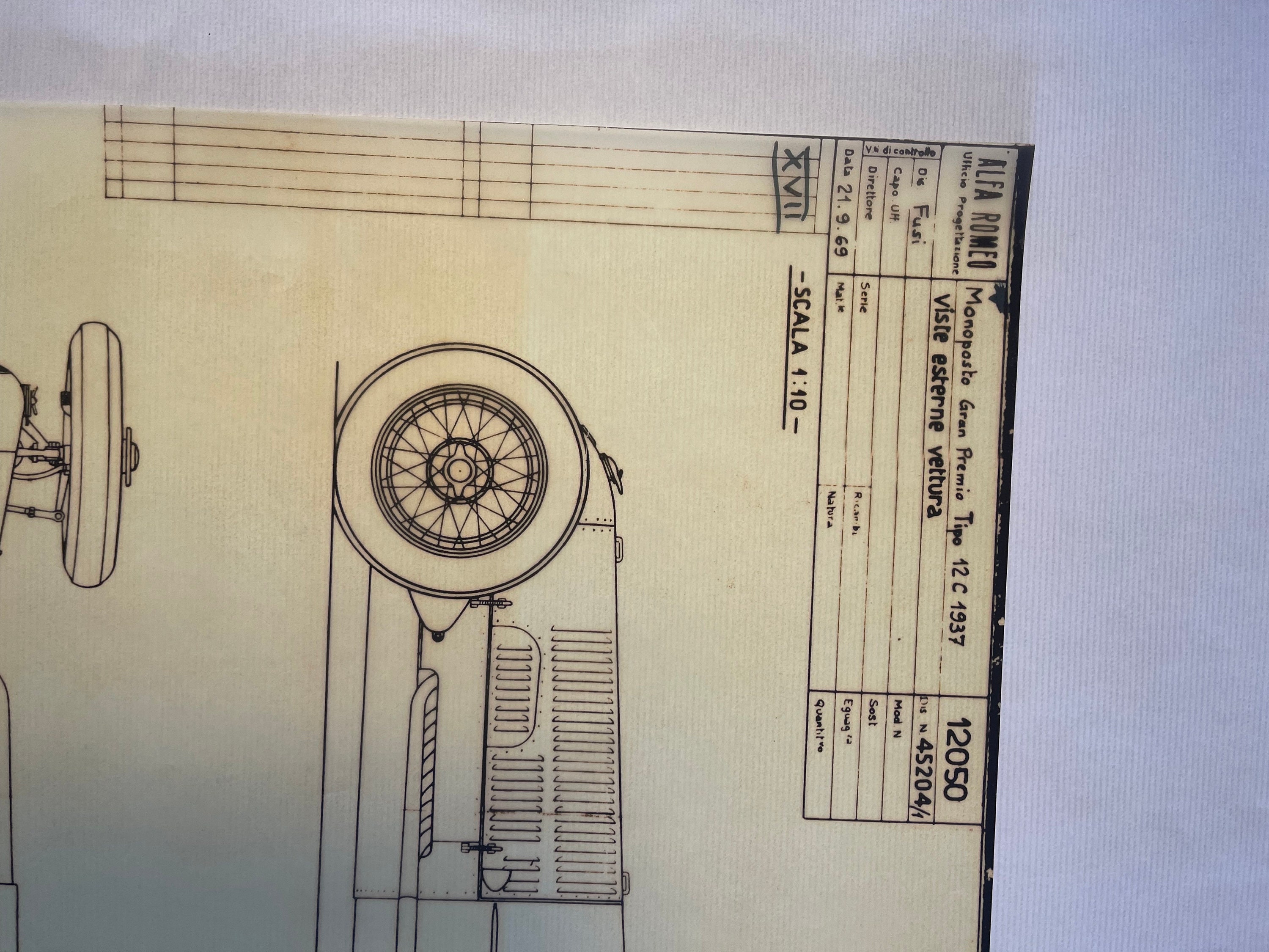 Original Alfa Romeo Tipo 12 C Blueprint - Etsy