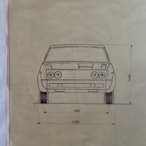 Original 1979 Fiat 131 Abarth Rally Blueprint - Etsy