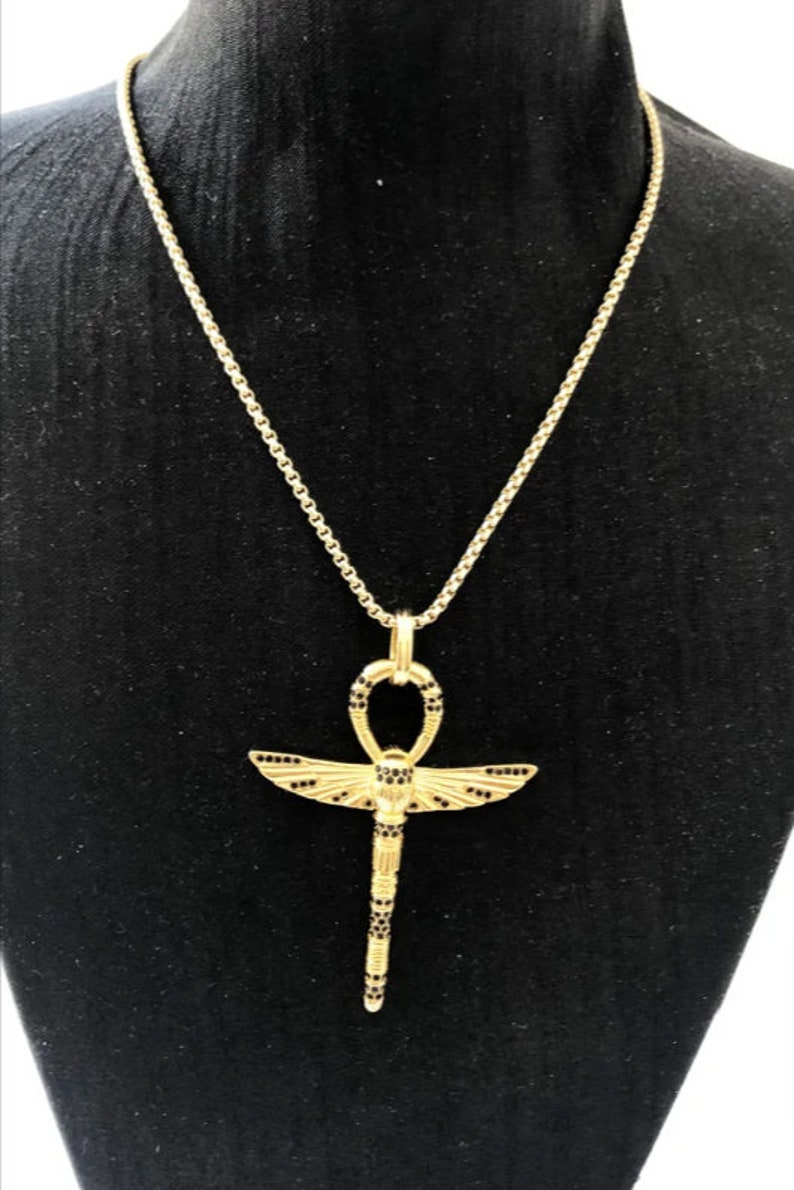 Ankh Cross of Life With Scarab Egyptian Protection Talisman Sterling ...