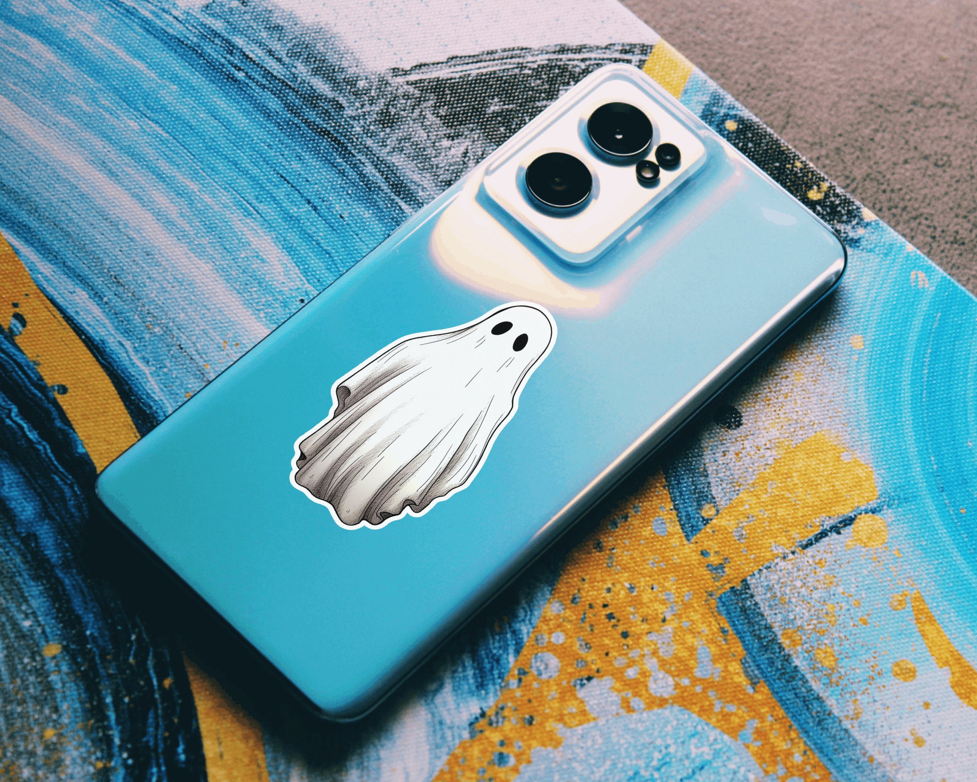 Ghost Waterproof Vinyl Sticker Ghost Sticker Spooky Sticker Cute Ghost ...