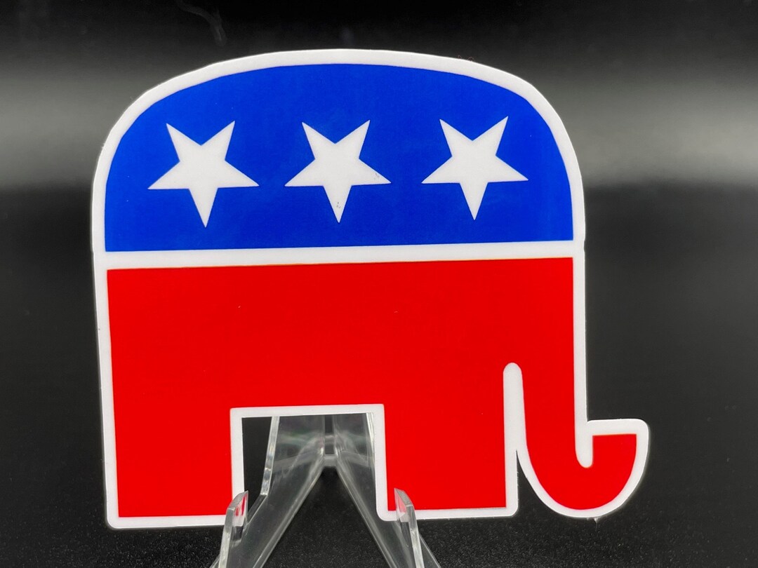 Republican Elephant Vinyl Sticker / Republican Elephant Vinyl Decal ...